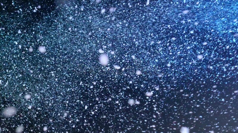Artificial Snow Falling in the Dark Sky Stock Video - Video of season ...