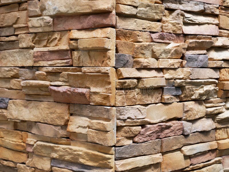 Artificial Stone Cladding. Designed To Resemble Real Stone. Arranged ...