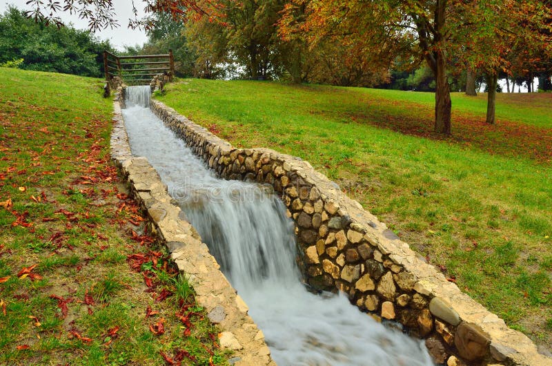 Artificial stream stock photo. Image of spring, autumn - 46993624