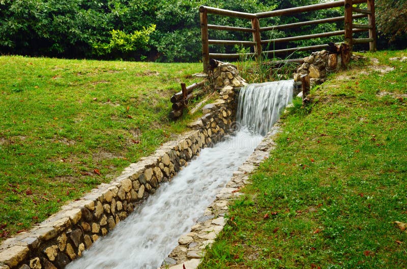 Artificial stream stock image. Image of artificial, stone - 47119775