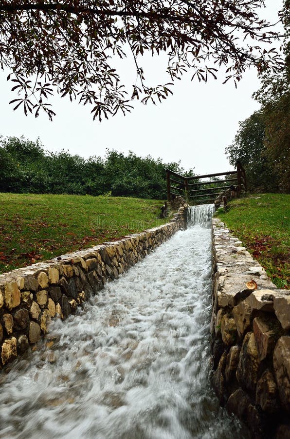 Artificial stream stock photo. Image of flow, soft, rock - 47602386