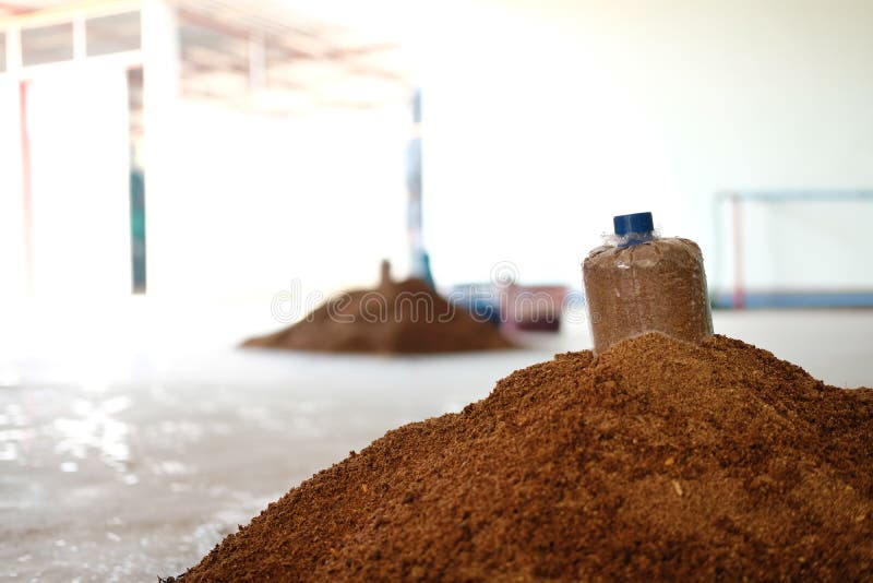 Artificial Substrate in Bag for Growing Mushroom in Farm Stock Photo ...
