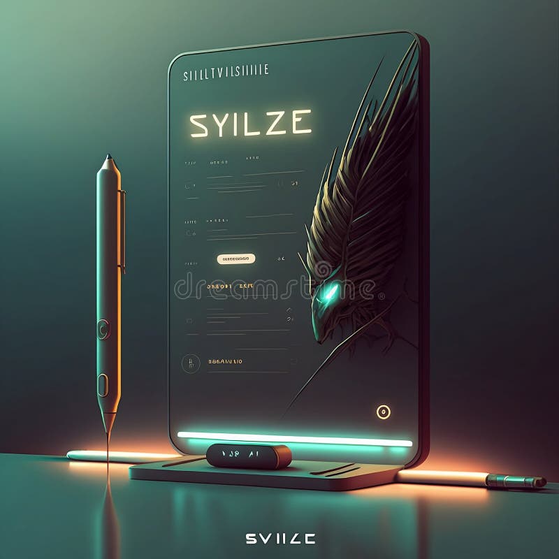 Artificial Technology in Stylize Stock Illustration - Illustration of ...