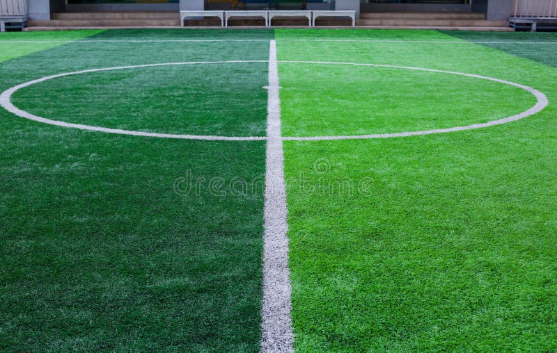 Centre Circle of Football Field. Stock Image - Image of equipment ...