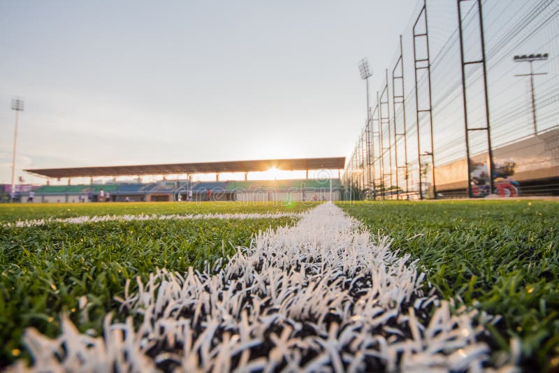 Artificial Turf Pattern and Stadium Stock Image - Image of grain ...