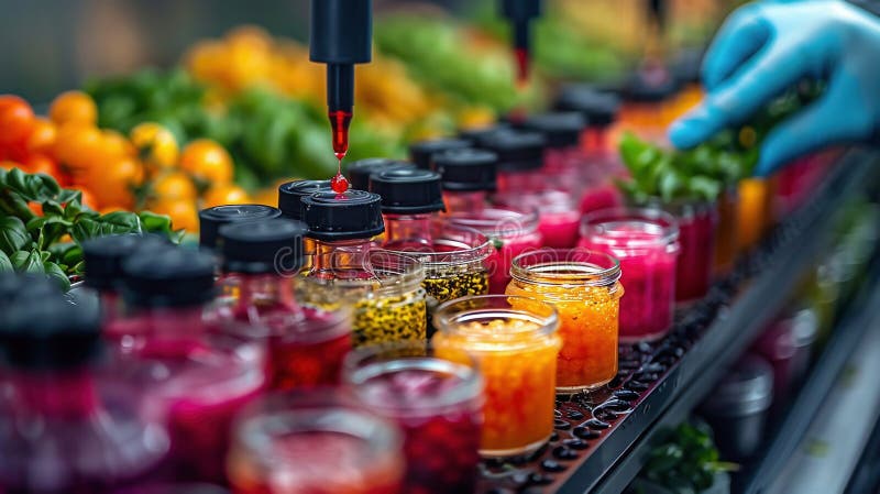 Artificial Vegetables by Printing Machine. Lab Grown Foods Stock Image ...