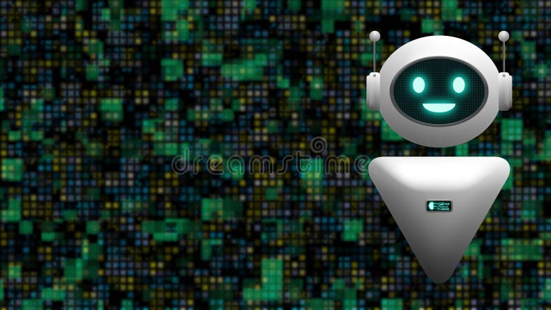 Artificial and Virtual Assistant Concept Animation with Robot and ...