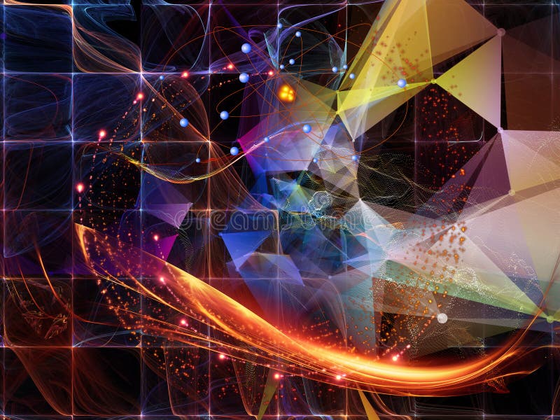 Artificial Virtual World stock illustration. Illustration of radiate ...