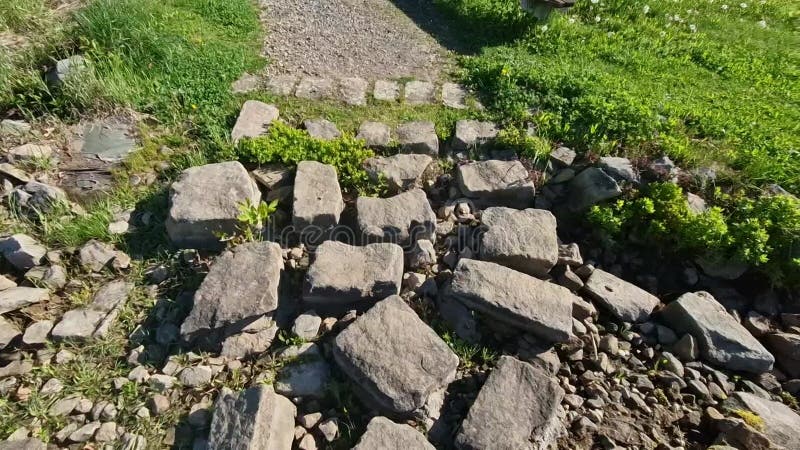 Artificial Water Cascade Stone Profile of the Stream As a Summer Stock ...