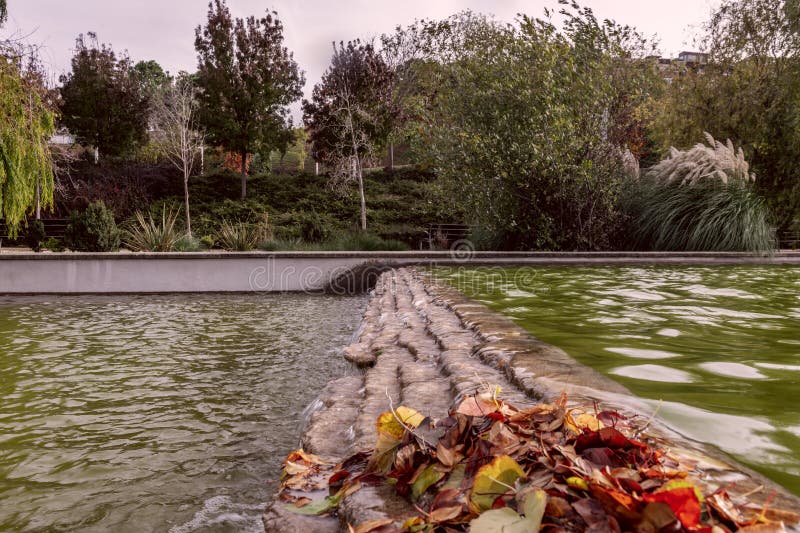 An Artificial Water Channel with a Small Artificial Stone Waterfall ...