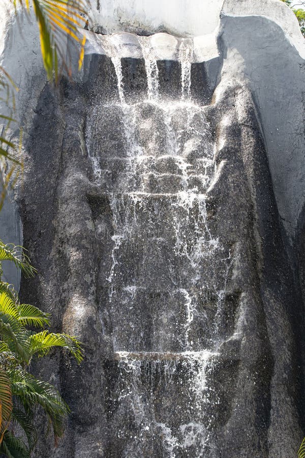 Artificial Water Falls Created on the Entrance of the Public Place ...