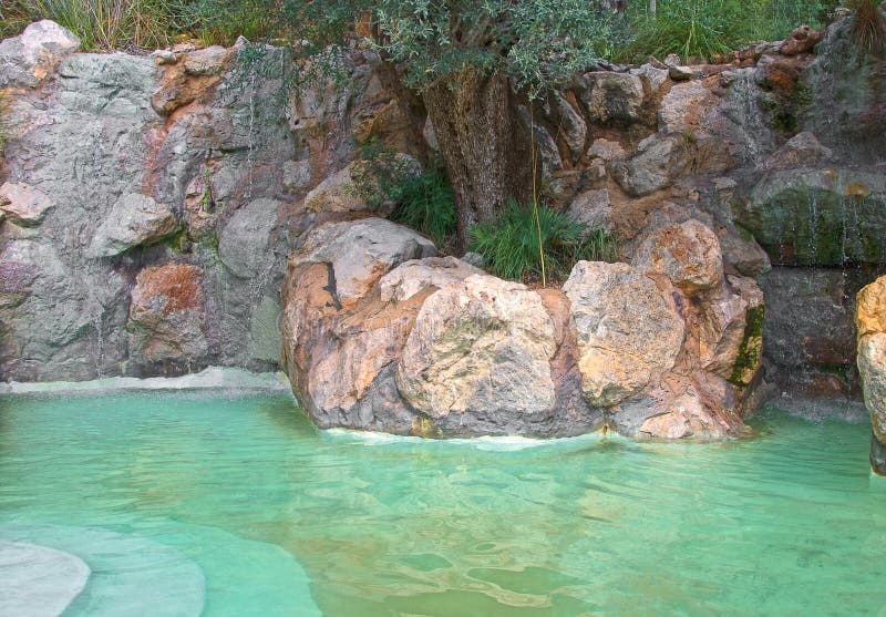 Artificial water-pool. stock image. Image of scenery - 87158703