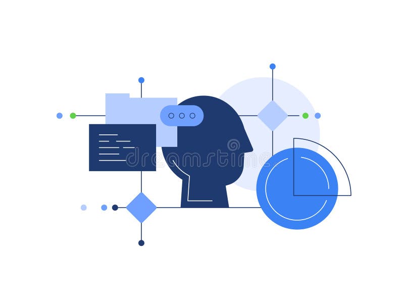 Artificial Intelligence and Data Processing,Web Banner Stock Vector ...