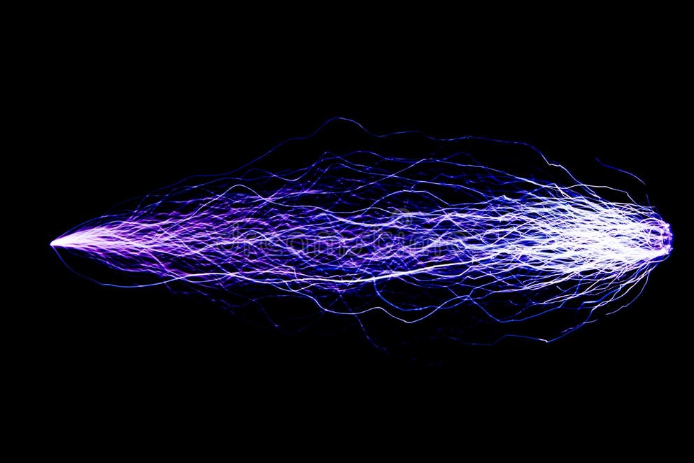 This Artificially Created by an Spark Discharge in the Air. Stock Image ...