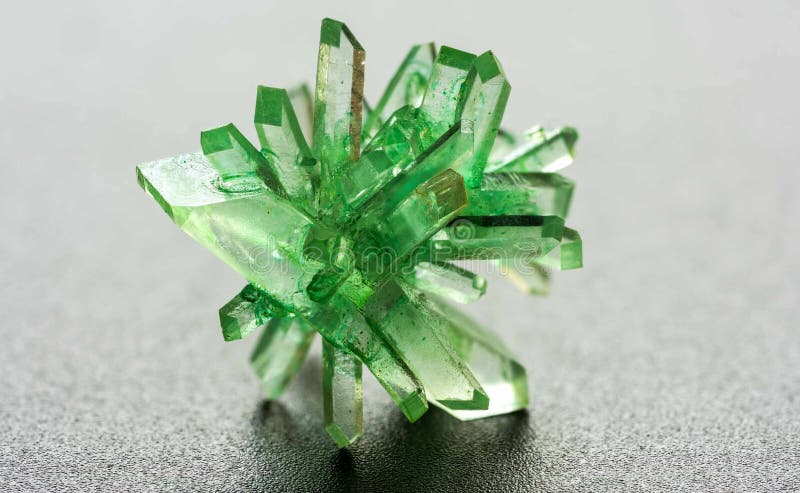 Artificially Grown Green Crystal Stock Illustration - Illustration of ...