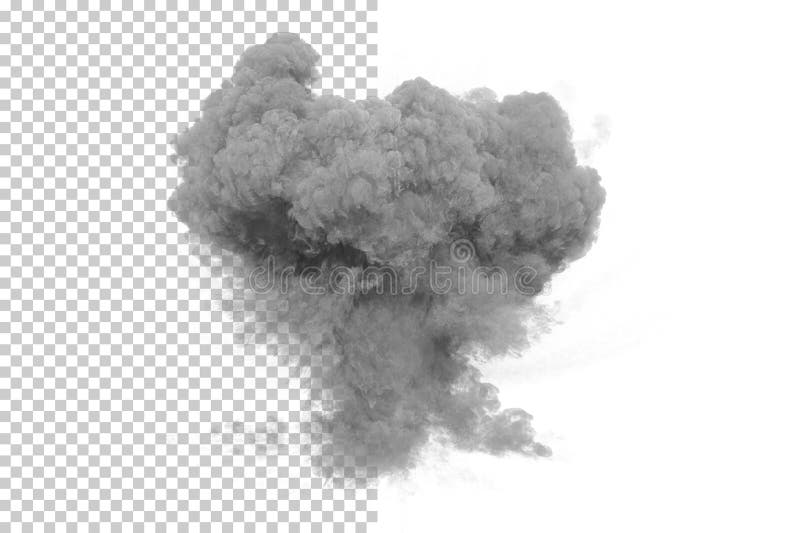 Artillery Explosion on Transparent Background Stock Photo ...