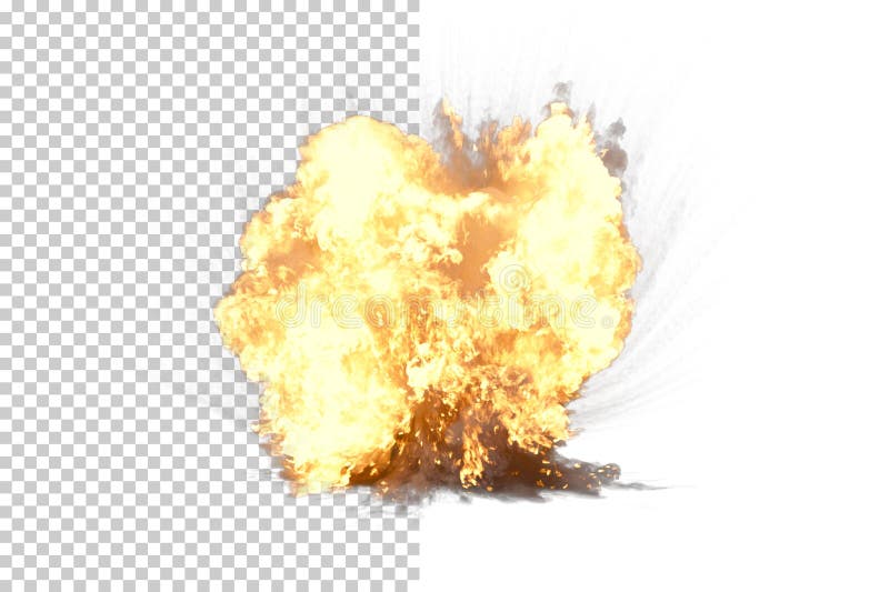 Artillery Explosion on Transparent Background Stock Photo ...