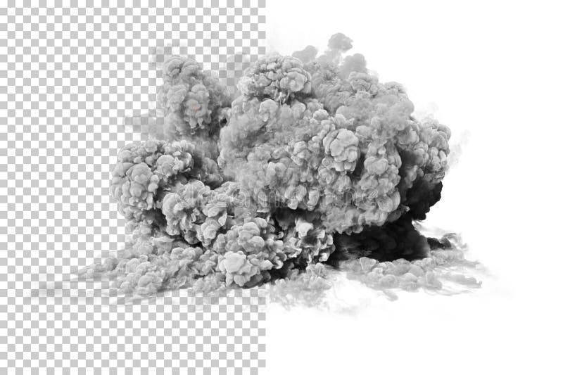 Artillery Explosion on Transparent Background Stock Photo ...