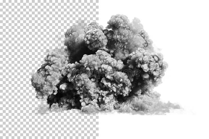 Artillery Explosion on Transparent Background Stock Image ...
