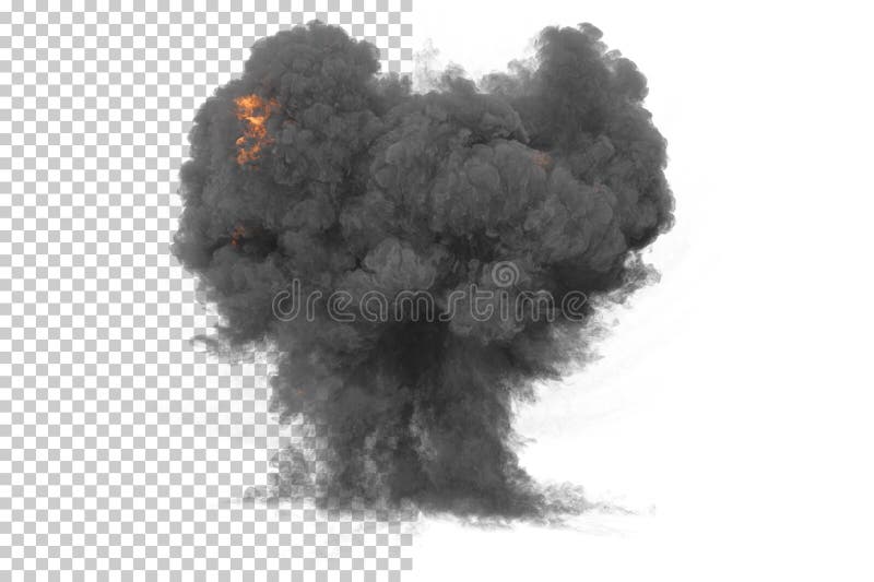 Artillery Explosion on Transparent Background Stock Photo ...