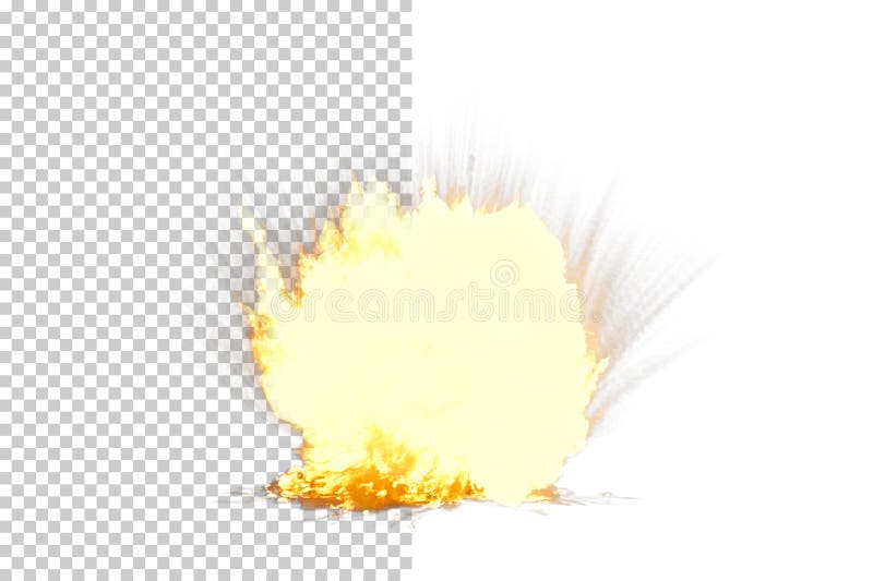 Artillery Explosion on Transparent Background Stock Photo ...