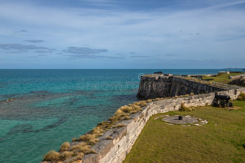 Artillery in the Fortress of Bermuda Stock Photo - Image of battle ...