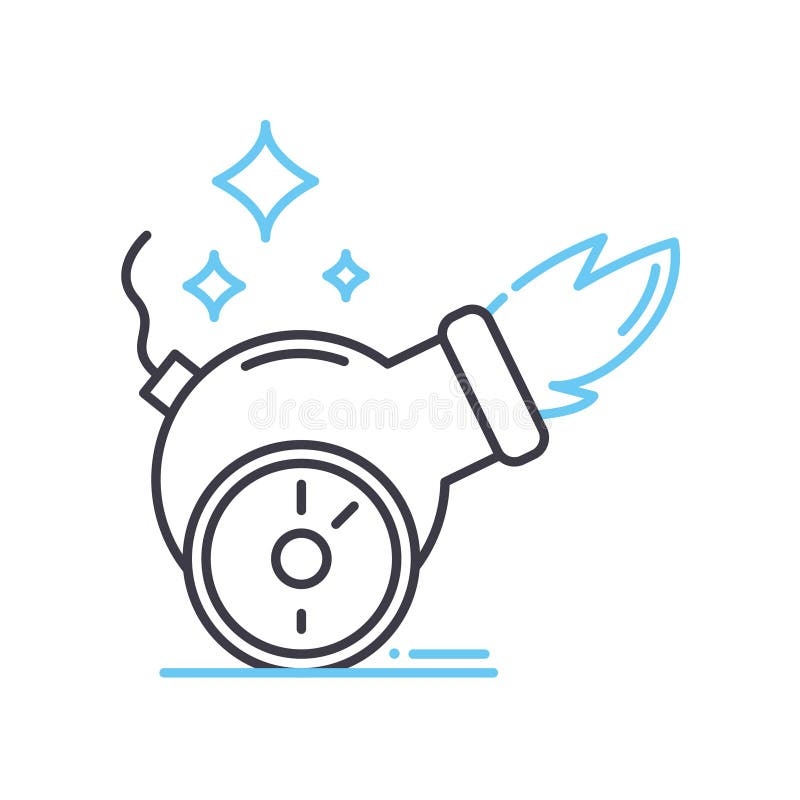 Artillery Line Icon, Outline Symbol, Vector Illustration, Concept Sign ...