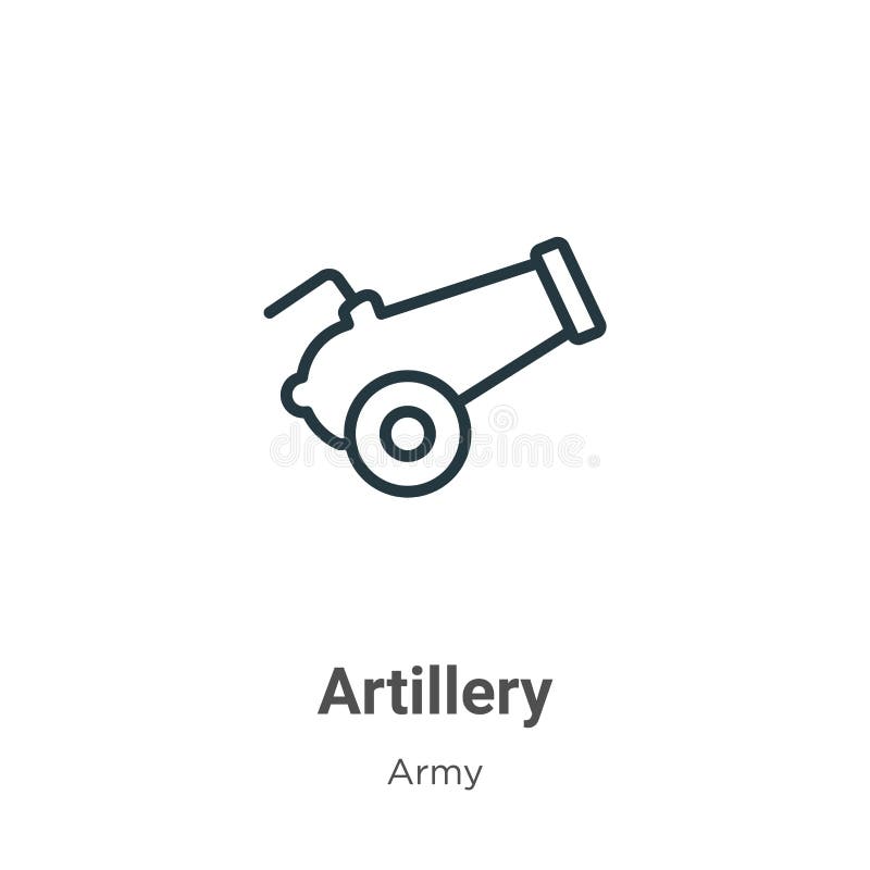 Artillery Icon in Filled, Thin Line, Outline and Stroke Style. Vector ...
