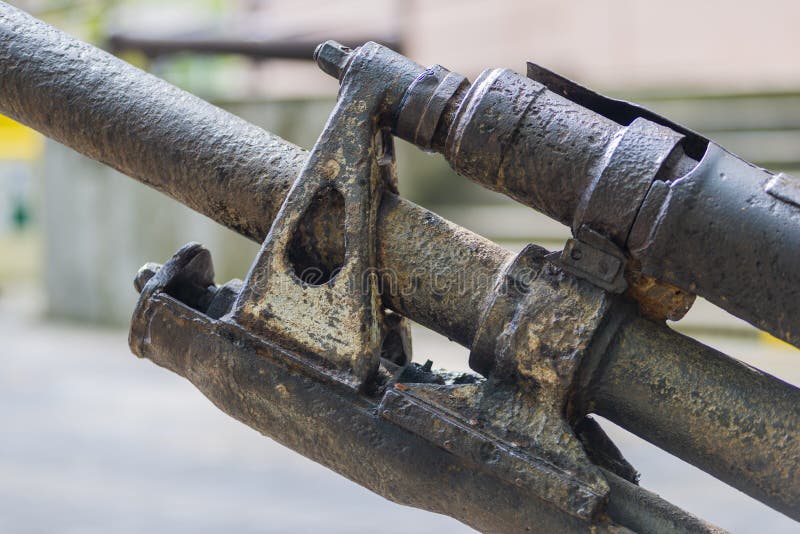 Artillery Rusty Gun of the Second World War Stock Photo - Image of ...
