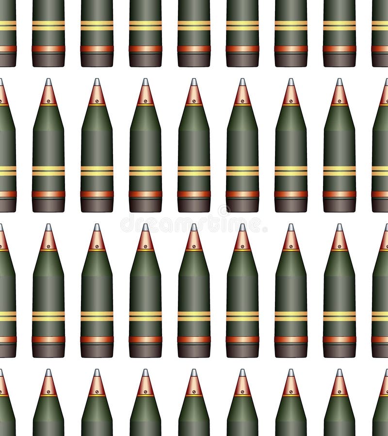 Artillery shell pattern stock vector. Illustration of cartridge - 360740558