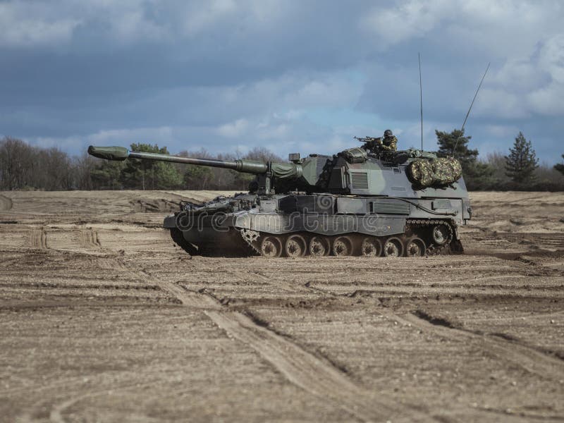 Artillery System Side Profile Stock Photo - Image of pzh2000nl ...