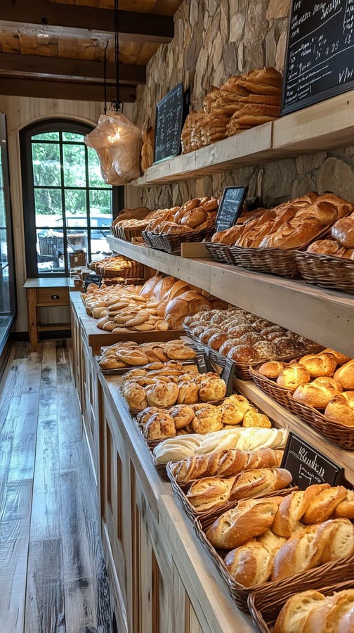 Artisan Bakery and CafÃ© stock illustration. Illustration of sourdough - 346613801