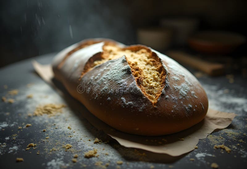 Artisan Baking in Shadow and Light Stock Photo - Image of bread ...