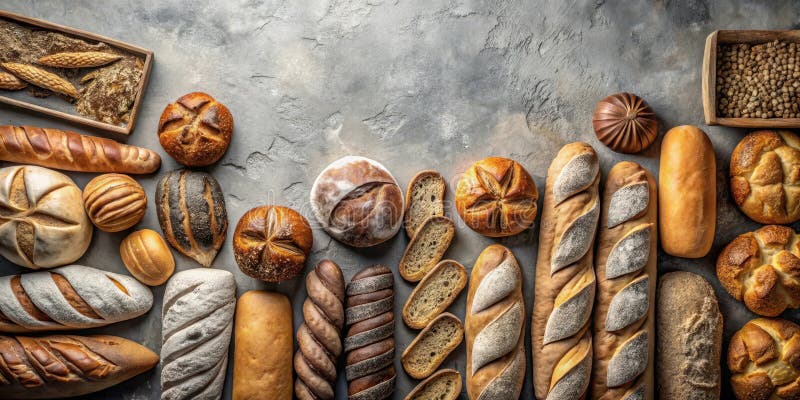 Artisan Bread Collection a Diverse Array of Baked Goods, Including ...