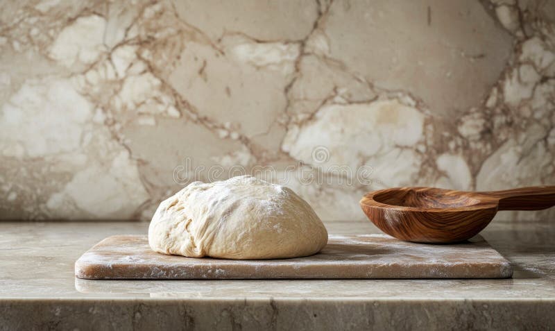 Artisan Bread Dough on a Stone Countertop Stock Photo - Image of pasta ...