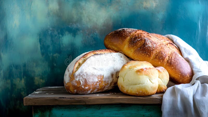 Artisan Breads Collection Rustic Wooden Table Royalty Free Image Stock ...