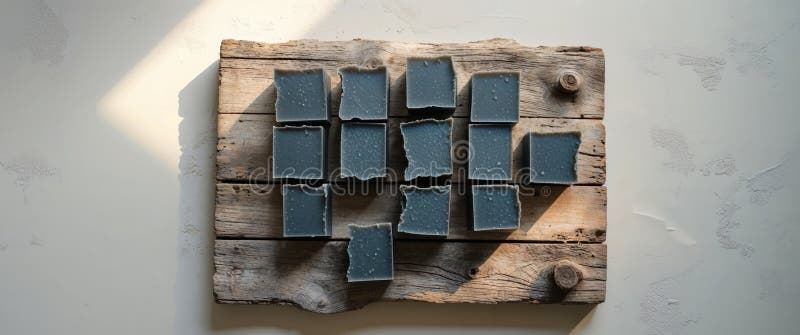 Artisan Charcoal Soap Bars on Rustic Wooden Surface Stock Photo - Image ...
