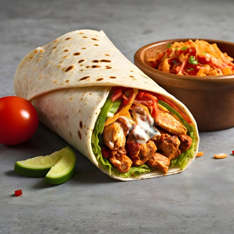 Artisan Chicken Wrap Delight a Culinary Tapestry of Textures and ...