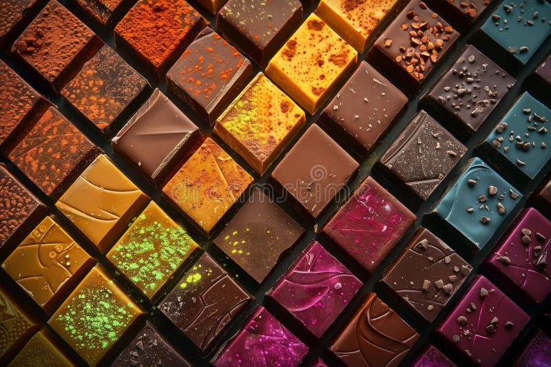 Artisan Chocolate Bars Collection Stock Illustration - Illustration of ...