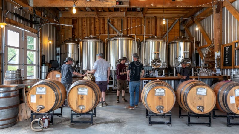 Artisan Craft Beer Brewing in Rustic Barn for Local Promotion in ...