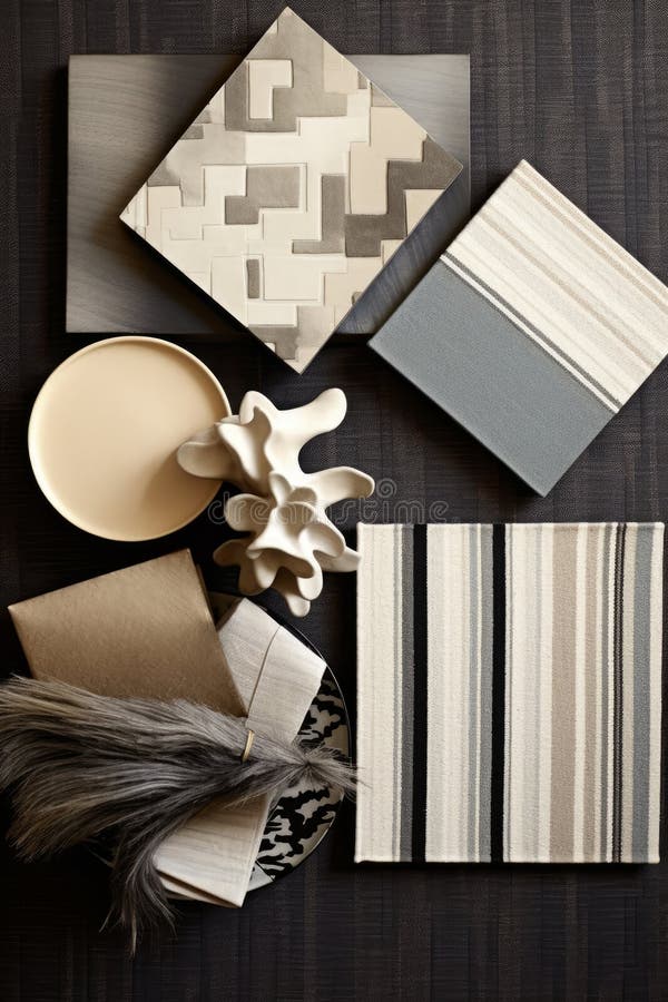 Artisan Geometric Modern Neutral Patterns Generative AI Stock ...