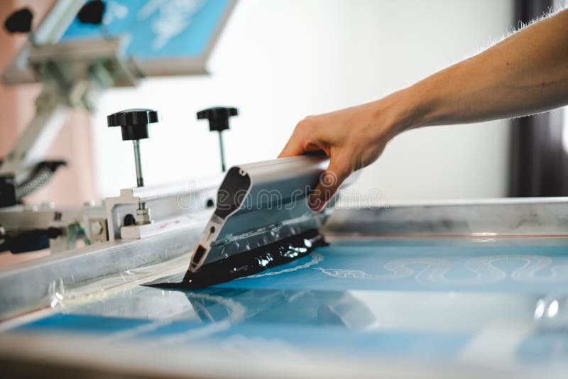 Screen printing device stock photo. Image of press, fabrication - 25260996
