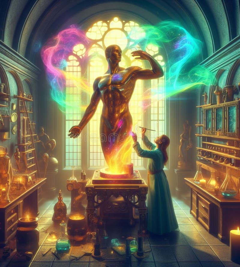 Artisan Perfume Elixir Potion Maker Pharmacist Preparing Product in ...