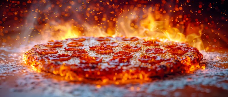 Artisan Pizza is on Fire and Has Pepperoni on it, Visual and Culinary ...