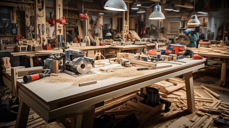 Artisan S Workshop: Inside a Carpenter Workshop with Wood and Tools ...