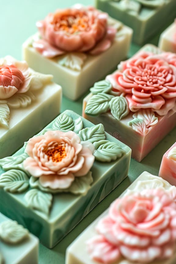 Artisan Soap-making with Creative Molds and Designs Stock Illustration ...