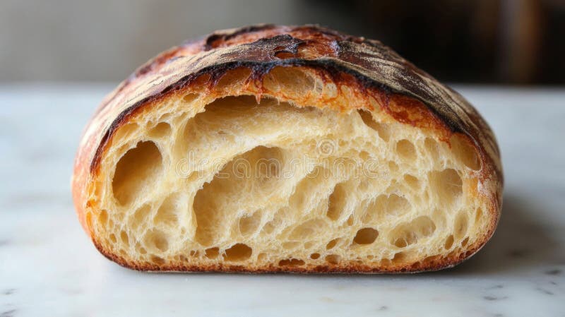 Artisan Sourdough Bread Loaf: Golden Crust and Open Crumb Stock ...