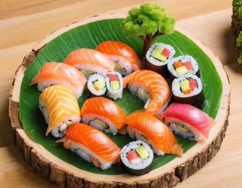 Artisan Sushi Selection stock photo. Image of colorful - 313536610