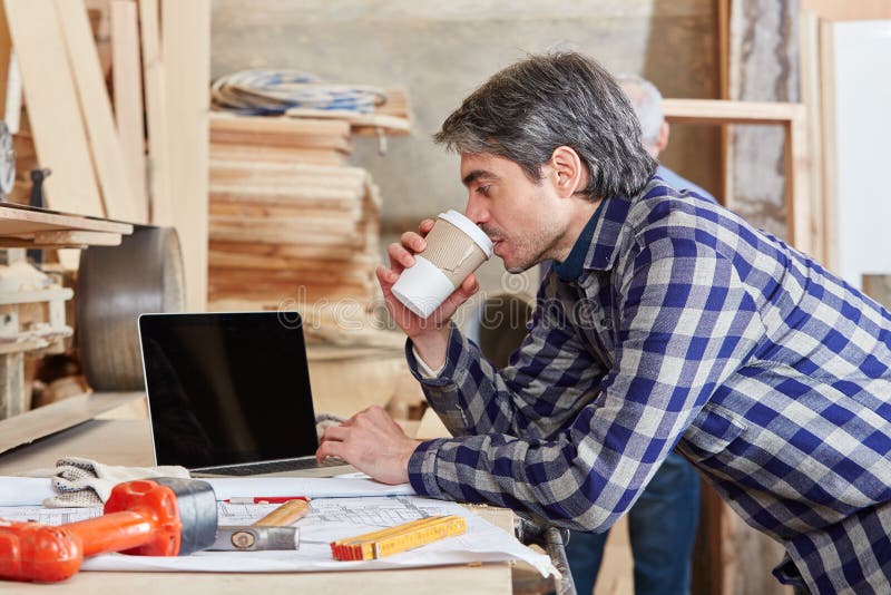 Artisan Taking a Coffee Break Stock Photo - Image of relaxation ...