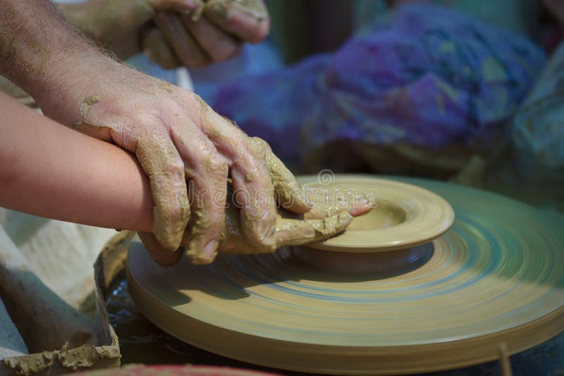 Artisan is Working with Raw Clay Stock Photo - Image of learning ...